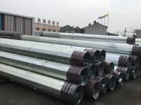 China Galvanized Steel Power Pole with Bitumen Coating and Octagonal Shape Available in 45ft to 70ft Lengths for sale