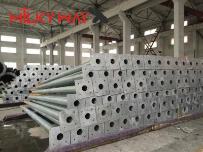 China Silver Steel Pole Offering Minimum Yield Strength 235Mpa to 500 Mpa Ideal for Commercial and Industrial Structural Needs for sale