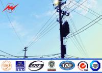 China Wind Proof Conical Tapered Galvanized Steel Pole For Distribution Line Project for sale