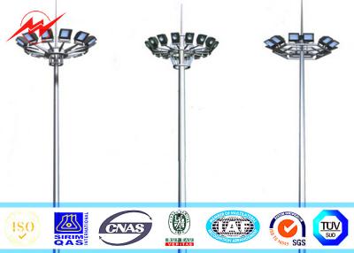 China High Mast Light Steel Tubular Pole Single Double Triple Arm For Stadium for sale