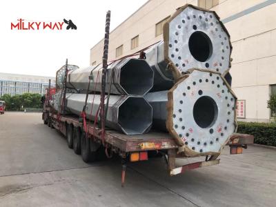 China 42m 55m 220KV Lightweight Yet Strong Electrical Power Pole Ideal for Installation in Remote Areas Requiring Electrical Infrastructure for sale