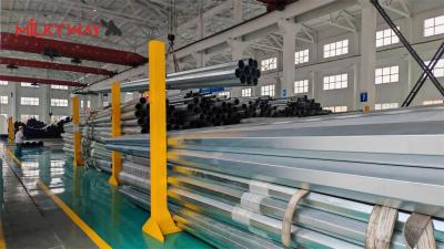China Hot Dip Galvanized Steel Power Pole with 620 MPa Tensile Strength and 160 Km/Hour Wind Speed Rating for sale