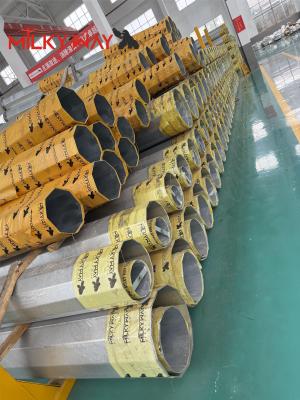China Octagonal Galvanized Steel Power Pole Transmission Line Poles with Bitumen Coating Available in Multiple Lengths from 35ft to 90ft for sale