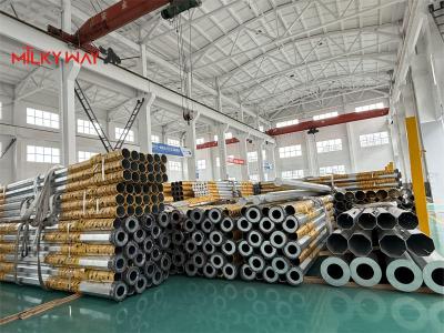 China Utility Power Poles Hot Dip Galvanized Steel Poles with Design Load Capacity from 300 to 1000 Kilograms for Power Lines for sale