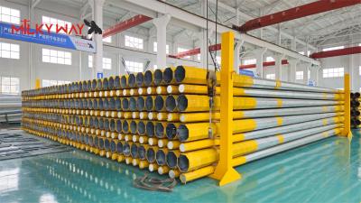 China Utility Power Poles Hot Dip Galvanized Steel Conical Poles Suitable for Electricity Distribution with High Yield Strength for sale