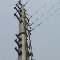 China 50FT Polygonal Electric Insulators Steel Power Pole Distribution Poles For 132KV for sale