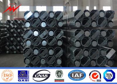 China 15m 1200 Dan Octagonal Steel Transmission Poles With Cross Arm Accessories hot dip galvanization for sale