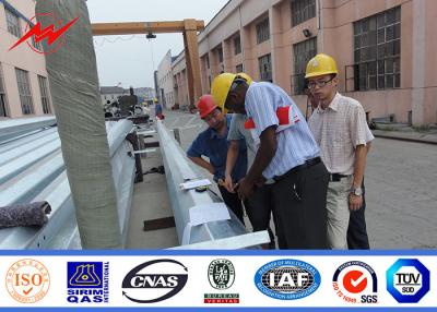China Electric Power Transmission And Distribution Galvanized Steel Poles 10~550KV Rated Voltage for sale
