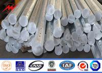 China 12m Africa Galvanized Steel Pole , Steel Utility Poles With 3 Levels Of Arms for sale