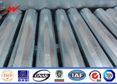 China Galvanized Electric Transmission Tubular Utility Power Pole For Distribution Equipment for sale