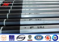 China Galvanized Electrical Utility Steel Power Pole For 69kv Outside Distribution Line for sale