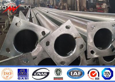 China 35m / S Wind Speed Galvanized Steel Power Pole , Long Life Street Light Pole for sale