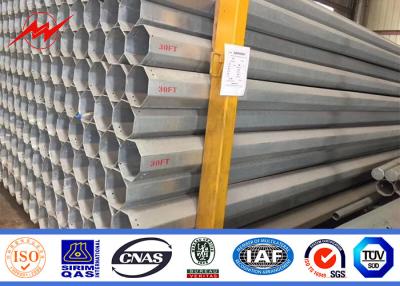 China Distribution Galvanized Power Transmission Poles AWS D1.1 For Overhead Line for sale