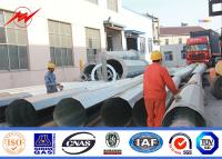 China 90FT 2 Segements Direct Burial Electric Steel Pole , Galvanized Pole Monopole for sale