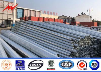 China ISO 9m 10m Galvanized Steel Pole With 2.75mm - 3mm Thickenss High Performance for sale