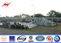 China Hot Dip Galvanized Steel Pole , 35ft Q345 Electrical Power Pole 2.75mm Thickness for sale