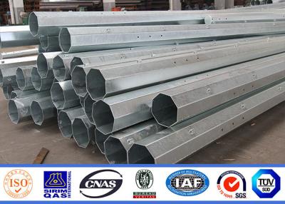 China Q345 12m Height Steel Power Pole , Steel Electric Pole Hot Dip Galvanization for sale