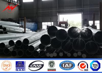 China 65 Feet Type Hs Ht Electrical Power Pole With Angle Steel Cross Arms for sale