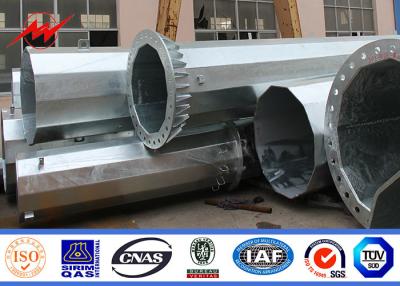 China 90ft 110kv Burial Galvanized Metal Pole For Distribution And Transmission for sale