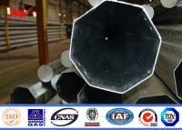 China 15m Hot Dip Galvanized Steel Tubular Electrical Power Pole With ASTM A123 Material for sale