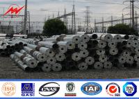 China 9m - 3kn Galvanized Utility Power Poles For Outside Electrical Distribution Line for sale
