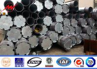 China 11M Class 3 Africa Power Transmission Poles AWS D1.1 Galvanized Metal Pole for sale