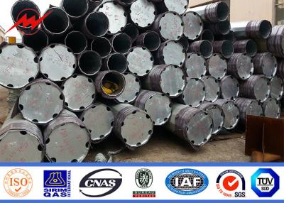 China 11M Class 3 Africa Power Transmission Poles AWS D1.1 Galvanized Metal Pole for sale