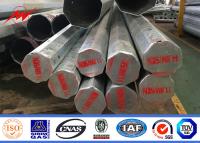 China 8M 6.5KN Breaking Load Steel Tubular Pole Q345 Hot Dip Galvanization for sale