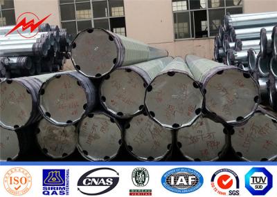 China Distribution Steel Tubular Tower Pole / Galvanized Metal Pole For Electric Industry for sale