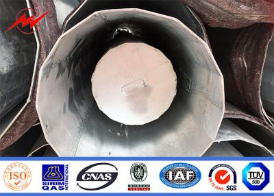 China Power Transmission Line Steel Tubular Pole , Galvanized Steel Pole for sale