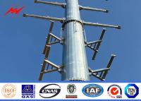 China 18m 22m 132kv Round Hot Dip Galvanised Metal Pole For Transmission Line for sale