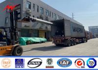China 10m 14m 15m Direct Buried Galvanized Metal Utility Poles For Power Transmission for sale