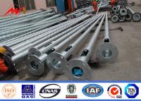 China 6m Flange 2.75mm Street Light Steel Pole for sale