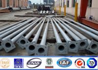 China 8m 10m 12m Hot Dip Galvanized Steel Power Pole With Color Polyester Powder Coating for sale