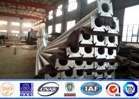 China 6m 7m 8m Steel Power Pole For Street Lighting In  Flange Type With High Wind Resistance for sale