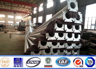 China 6m 7m 8m Steel Power Pole For Street Lighting In  Flange Type With High Wind Resistance for sale