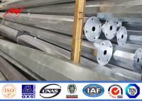 China 35FT 127-248mm Tubular Steel Poles 2.75 / 3mm Thick Hot Dip Galvanized for sale