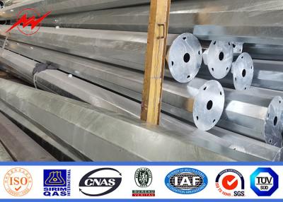 China 35FT 127-248mm Tubular Steel Poles 2.75 / 3mm Thick Hot Dip Galvanized for sale