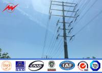 China 70FT 90FT Transimission Line Steel Power Pole Gi Octagonal Pole With Bitumen for sale