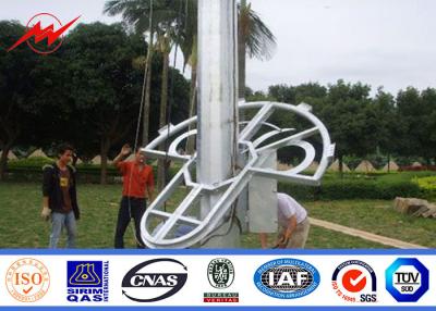 China 20-40m Polygonal Hot Dip Galvanized High Mast Pole For Light With Lifting System for sale