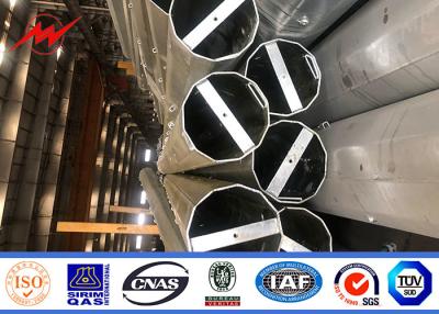China 10kv - 550kv Hot Dip Galvanised Steel Pole , Electric Power Pole For Distribution Line for sale
