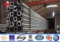 China Outdoor Square Galvanized 12m Parking Lot Light Pole With Double Arms for sale