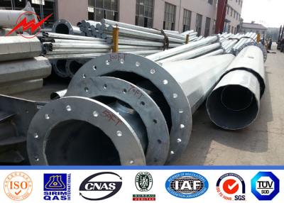 China 8 Sides 5kn Load 14m Steel Power Pole Burial Type Galvanization Standard for sale