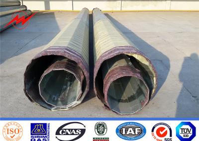 China 12m Gr65 Octagonal Electrical Steel Utility Poles Hot Dip Galvanized for sale