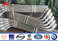 China Galvanized Steel 12m Polygonal Street Light Poles With Single Cross Arm for sale