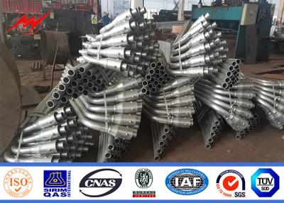 China 12m Single Arm Street Light Pole Square Galvanised Lamp Post for sale