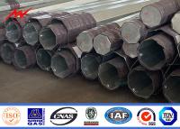 China Hot Dip Galvanized Electrical Transmission Pole For Strong Wind Resistance And Durability for sale