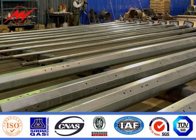 China 100ft Columniform Steel Power Pole Galvanized For Transmission Line for sale