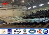 China 35ft 500kg 750kg Tubular Steel Pole 2.75 / 3mm Thick Hot Dip Galvanized for sale