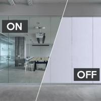 China Laminated Switchable Privacy Smart Glass Film PDLC 84-92% Transmittance for Residential Commercial Use for sale